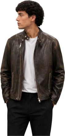 Dolce & Gabbana Homme, Vestes, Brun, Taille: M Leather Vestes