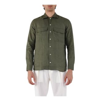 Tagliatore Homme, Chemises, Vert, Taille: L Chemise en lin