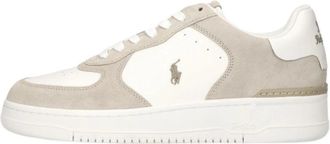Polo Ralph Lauren Homme, Chaussures, Blanc, Taille: 41 EU Masters Court Leather Baskets