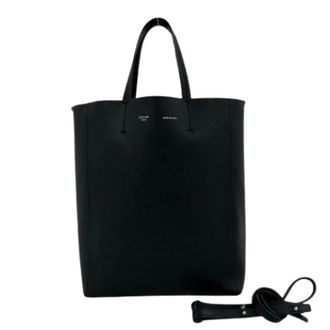 Celine Pre-owned Cabas Vertical Small Leather 2way Bag - Femme - Pre-owned - Noir - Taille: ONE Size