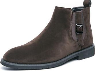 Generic Bottines Chelsea confortables &agrave; enfiler &agrave; bout pointu pour homme, marron, 41 1/3 EU