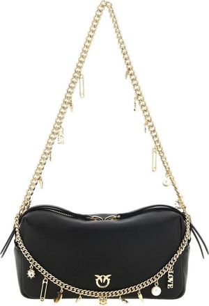 Pinko Umh&auml;ngetasche mit Kettenriemen und Anh&auml;ngern - - Bags - Damen - Schwarzk - ONE SIZE