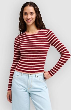 Rvca Bambi Stripe T-Shirt brick red