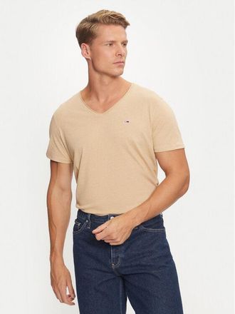 Tommy Jeans T-Shirt Jaspe DM0DM09587 Beige Slim Fit