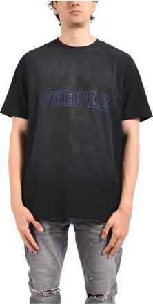 Purple Homme, Tops, Noir, Taille: S Textured Jersey T-Shirt