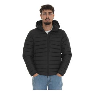 Save The Duck Gepolsterte Kapuzenjacke mit Taschen - - Jackets - Herren - Schwarzk - 2XL