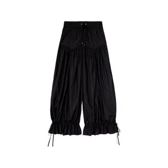 Ganni Trousers In Black Nylon