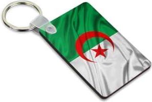 Generic Porte-clé en bois Drapeau Algérien fennecs Algérie Muslim Allah Musulman coran Arabe Afrique Ref 3