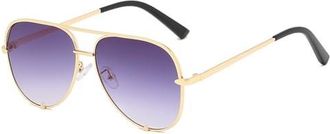 Generic Lunettes De Soleil Dext&eacute;rieur En M&eacute;tal For Hommes, Vacances, Conduite For Femmes, UV400(Gold)