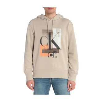 Calvin Klein Connected Layer Sweatshirt - - Sweatshirts & Hoodies - Herren - Beige - 2XL