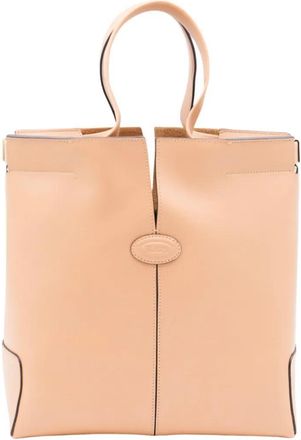 Tod's Tods Hobo Bags - Structured Tote Bag In Smooth Camel Leather - Gr. unisize - in Beige - f&uuml;r Damen