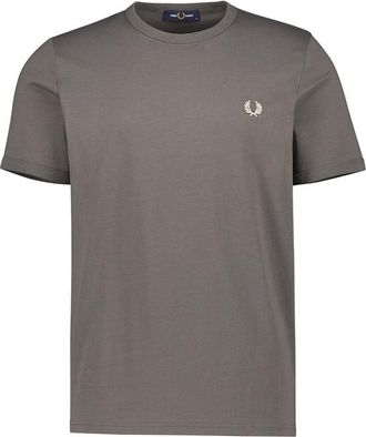 Fred Perry Herren T-Shirt gr&uuml;n Baumwolle