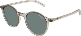 Montblanc Montblanc Herrenbrille, Beige/Beige/Grün, 50