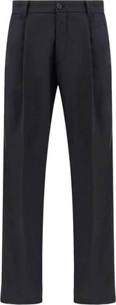 Paul & Shark Homme, Pantalons, Bleu, Taille: M Wool Blend Pantalons With Pleats