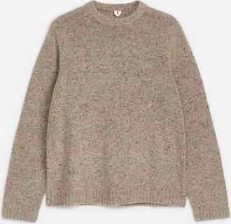Arket Pullover Aus Einer Mischung Aus Wolle Und Alpaka -Beige