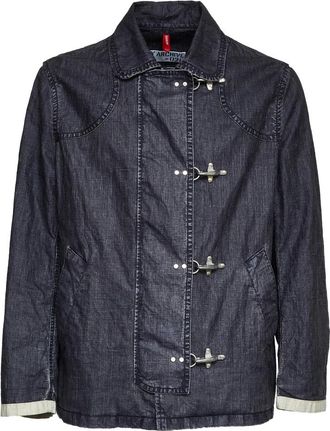 Fay Homme, Vestes, Bleu, Taille: M Veste Terrain en Toile de Lin