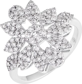 Edenly Ring Schicksal - Winterblume - 750er Weißgold und Diamanten