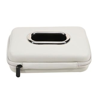 Generic 1 St&uuml;ck Leder Auto R&uuml;cksitz Rechteckige Taschentuch Overhead Sonnenblende Serviette Organizer Auto Innenraum Organizer(Beige)