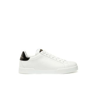 Dolce & Gabbana Wei&szlig;e Leder Portofino Sneakers Herren - - Shoes - Damen - Wei&szlig; - 36 1/2 EU