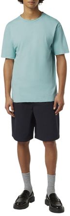 Scotch & Soda Mens Relaxed-fit raw Edge T-Shirt, Sea Blue, XL