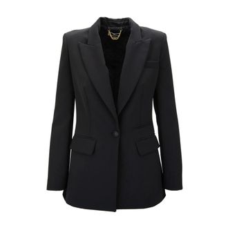 Elisabetta Franchi Klassischer Knopfblazer - - Jackets - Damen - Schwarzk - L