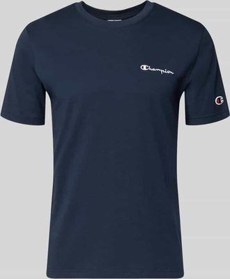 Champion T-Shirt mit Label-Stitchings und Rundhalsausschnitt
