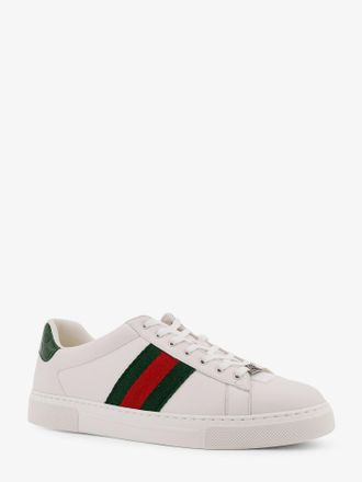 Gucci Sneakers ace in pelle con banda web laterale - GUCCI - gender_Man