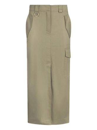 Liu Jo jupe fendue à poches cargo - Vert
