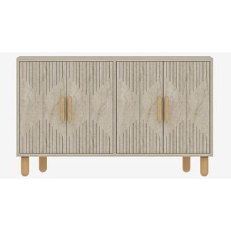 Habitat et Jardin Buffet en bois Roger - 120 x 30 x 74 cm - Travertin