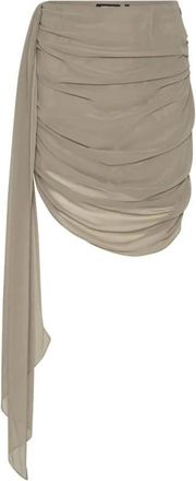 Rotate Rotate Birger Christensen, Femme, Jupes, Gris, Taille: 42 FR Chiffon Draped Mini Skirt