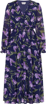 Usha Kleid Damen Blau Mehrfarbig