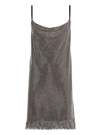 Philosophy di Lorenzo Serafini robe courte à ornements strassés - Argent