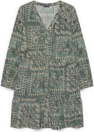 Fiorella Rubino Femme, Robes, Vert, Taille: 36 FR Robe Smile &agrave; Imprim&eacute; Paisley