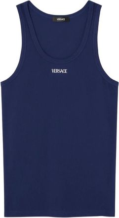 Versace Homme, Tops, Bleu, Taille: XL D&eacute;bardeur en coton stretch
