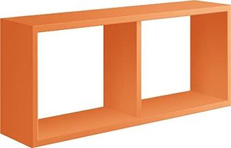 Homemania HOMSAN_030 Regal Morgana, Wanddekoration, Schlafzimmer, Büro-MDF, Orange, 70 x 30 x 15,5
