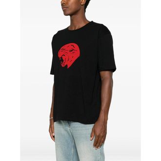 Valentino Panther Print T-Shirt - Black