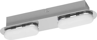 Ledvance Smart LED Badezimmerlampe chrome, 15W, 1400LM, 3000-6500K, 30cm, IP44, Orbis Duplo Wandleuchte, Badezimmerleuchte mit Wifi Technologie, dimmbar, steue