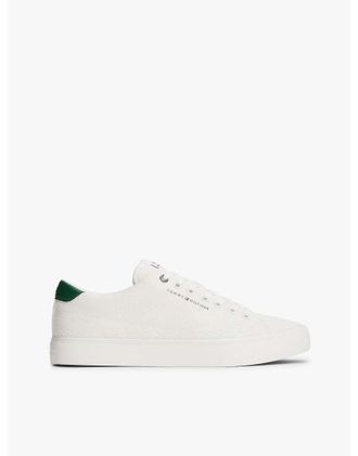 Tommy Hilfiger Baskets en tulle avec logo drapeau en caoutchouc - Blanc-Neutral