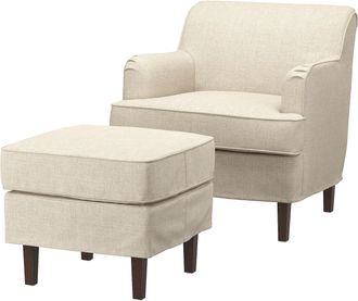 IKEA ROCKSJÖN Sessel mit Hocker