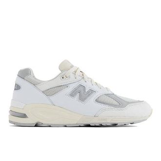 New Balance Homme MADE in USA 990v2 en Blanc/Gris, Cuir, Taille 44.5 Large