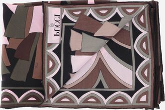 Emilio Pucci Silk Geometric Print Scarf - Multicolor