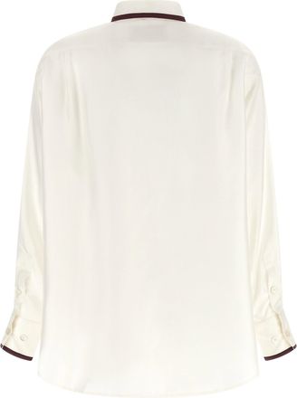 F.R.S. For Restless Sleepers Contrast-Trimmed Silk Shirt - Beige
