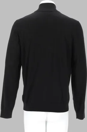 Paul Smith Merino Wool Zip-Front Cardigan - Black