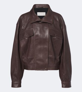 Nour Hammour Veste blouson Quincy en cuir