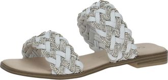 Caprice Caprice Damen 9-9-27103-20 Pantolette Flach, White Crystal, 38 EU