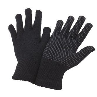 Floso Gants extensibles avec accroches en PVC - Adulte unisexe (Taille unique) (Noir)