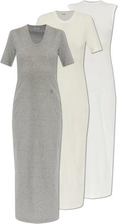 Jil Sander Femme, Robes, Gris, Taille: 40 FR Robe Midi en Coton (Lot de Trois)