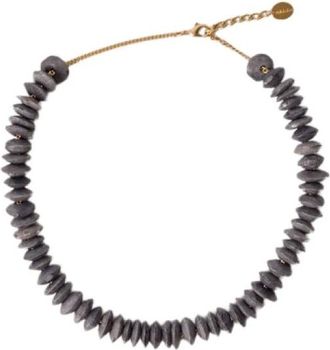 Malababa Femme, Accessoires, Gris, Taille: ONE Size Limited Edition Bone Disc Necklace