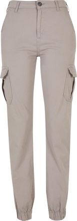 Urban Classics Damen Ladies High Waist Cargo Pants warmgrey, 28