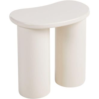 Beliani Table dAppoint sur Double Socle Traditionnelle Design Scandinave MDF Blanc Inglis